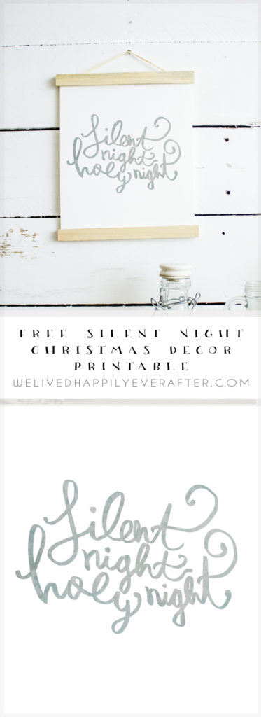 Free Silent Night Christmas Carol Printable | We Lived Happily Ever After