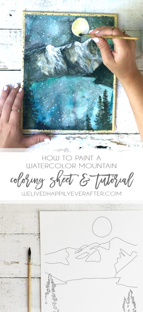 FREE COLORING SHEET COVER TEMPLATE | We Lived Happily Ever After
