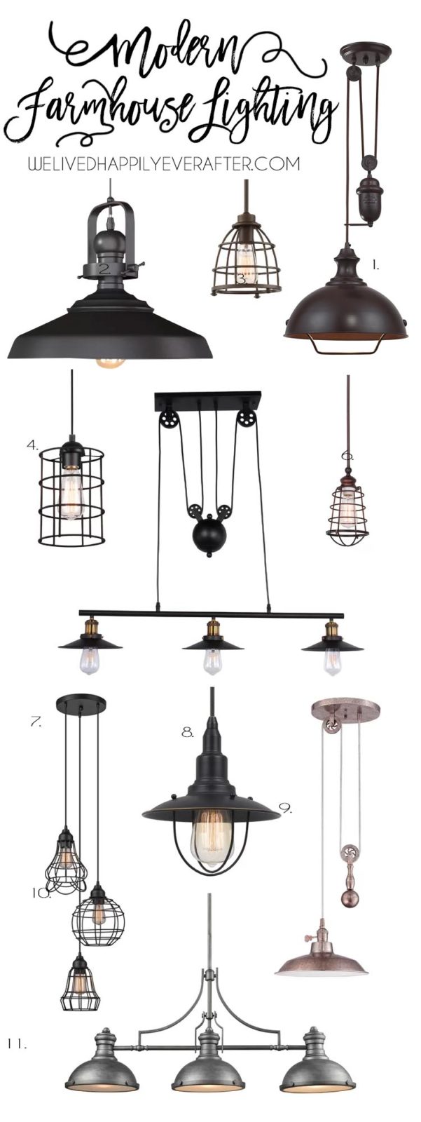 Rustic Industrial Modern Farmhouse Metal Lighting For Your Home Decor ...