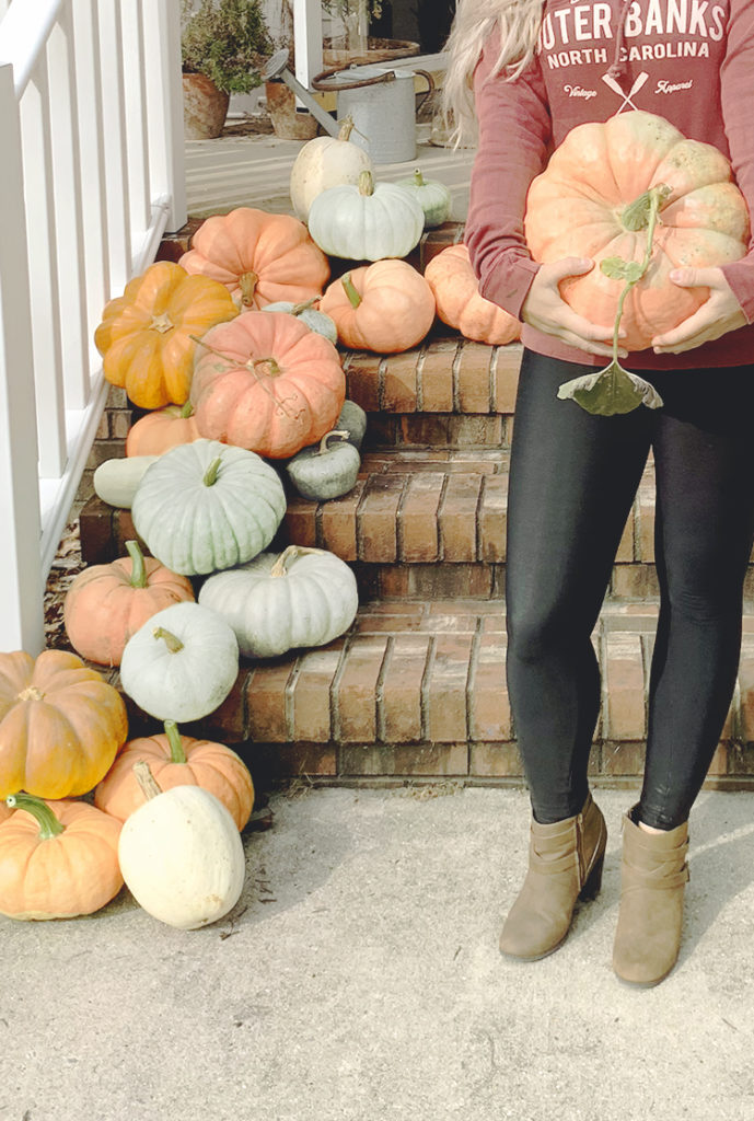 My Farmhouse Front Porch Decorated For Fall With Homegrown Pumpkins ...