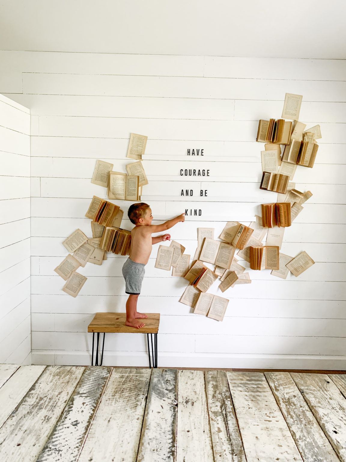 How To Make An Epic DIY Book Wall & Letter Board Display | We Lived ...