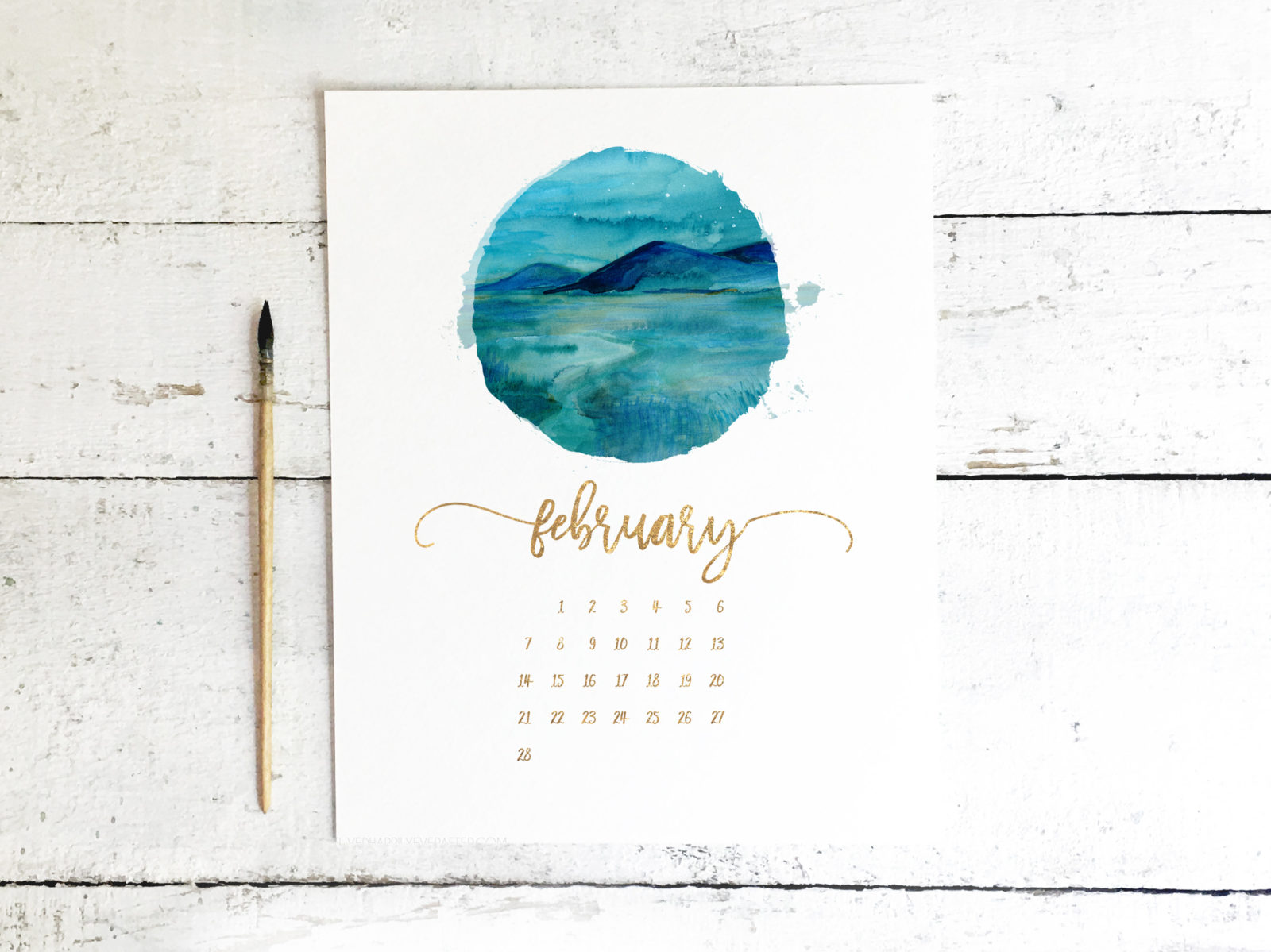 Midnight Field Watercolor Painting – Free Printable Calendar | We Lived ...