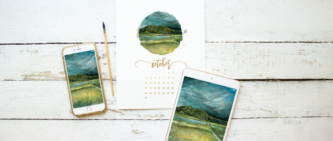 Transition to Fall In The Mountains Watercolor Painting – Free ...