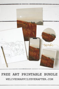 Fiery Autumn Sunset Watercolor Painting - Free Printable Calendar | We ...